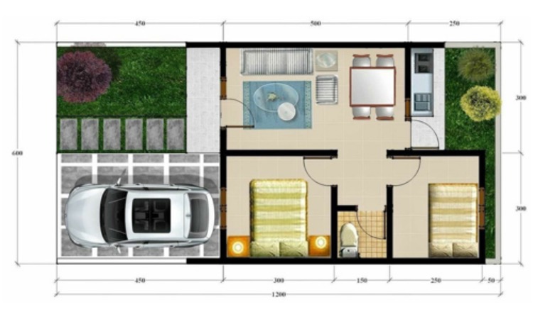 Inspirasi Desain Rumah 6x12 dengan Fasad Bangunan Inspiratif - SISIPIL.COM